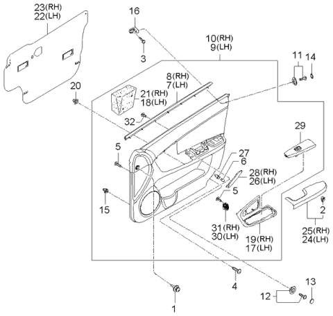 823132F000GW Genuine Kia Grommet-Screw