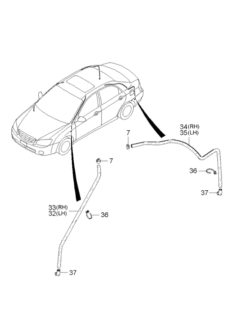 Sunroof - 2006 Kia Spectra Sedan