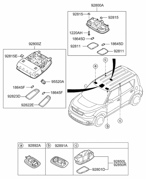 Room Lamp - 2019 Kia Soul EV