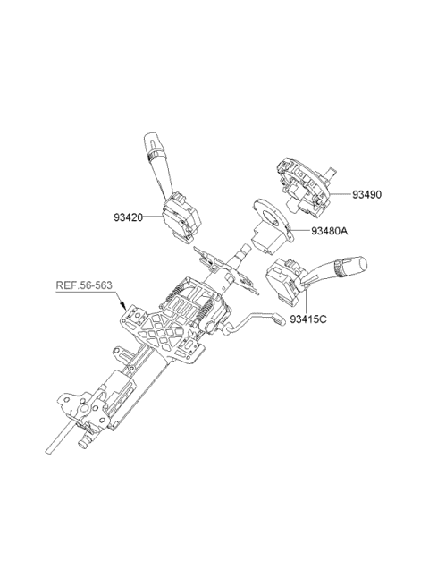 Multifunction Switch - 2011 Kia Sedona
