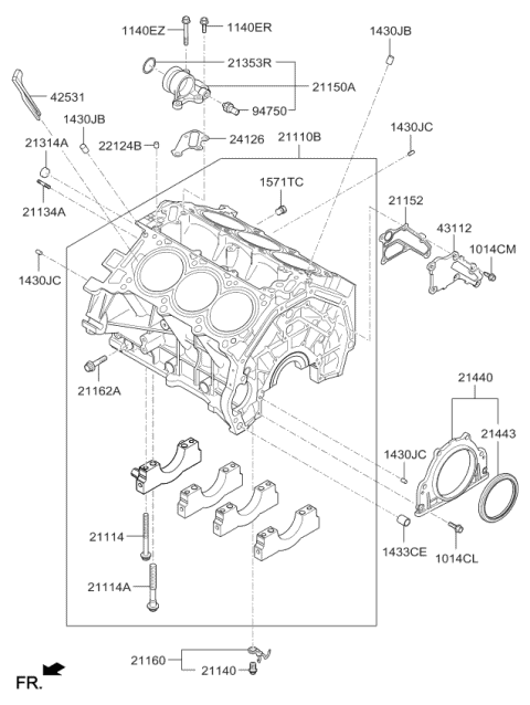 211303C151 Genuine Kia Case Assembly-Oil Seal