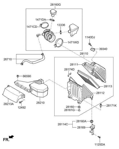 Air Cleaner - 2014 Kia Sorento