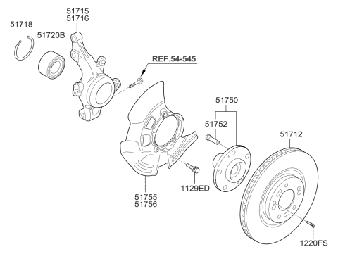 Front Axle - 2011 Kia Optima Korean made