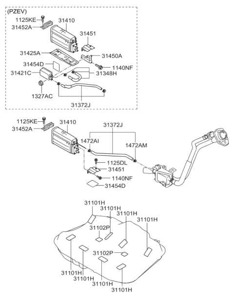 Fuel System - 2013 Kia Optima Korean made