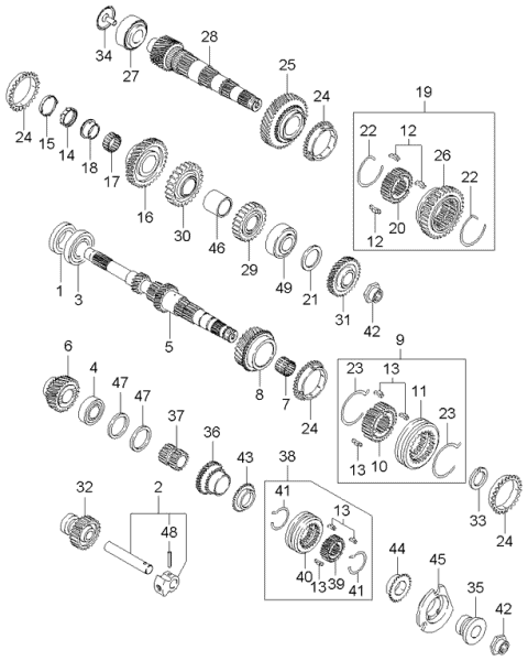 Transmission Gears - 2004 Kia Rio