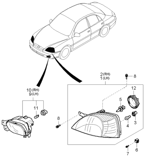 1864428087 Genuine Kia Bulb