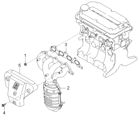Exhaust Manifold - 2004 Kia Rio