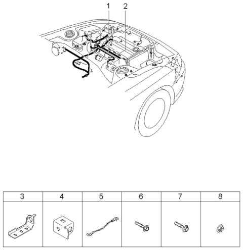 2001 Kia Rio Engine Diagram