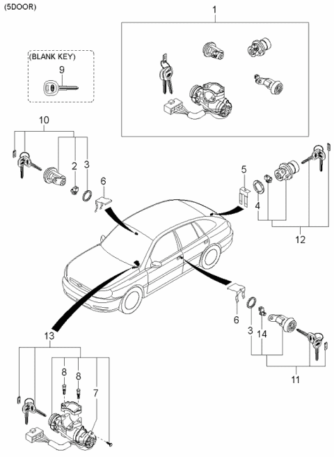Key Sets - 2001 Kia Rio