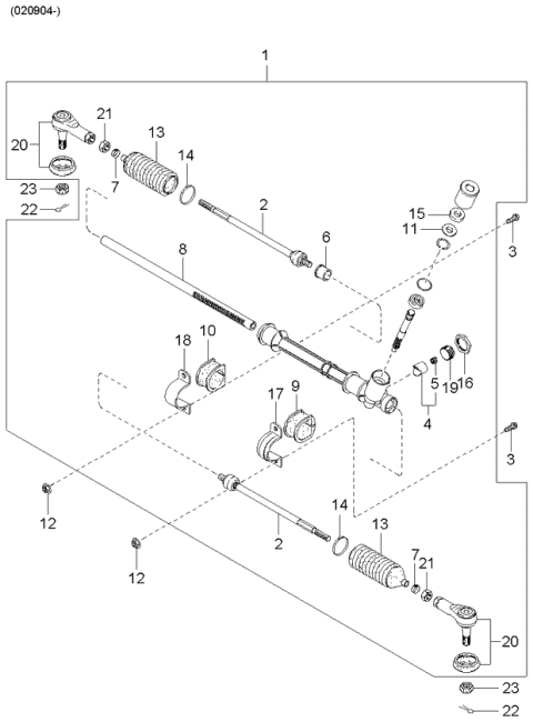 2001 Kia Rio Parts Diagram