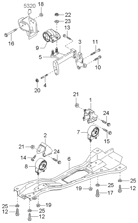 2001 Kia Rio Engine Diagram