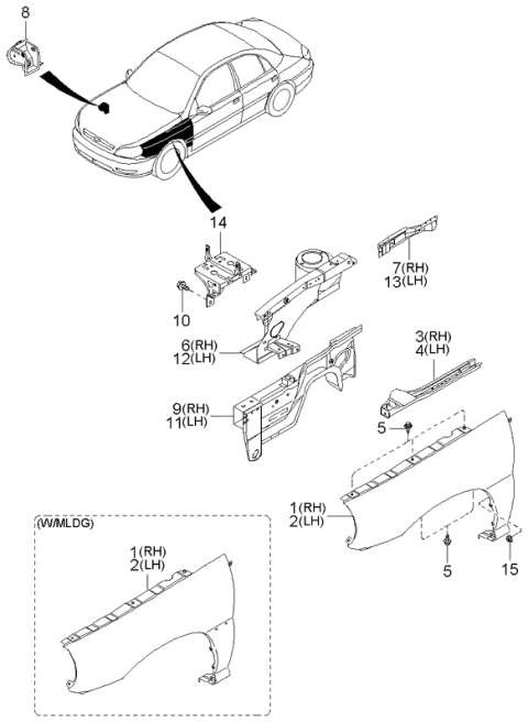 2001 Kia Rio Engine Diagram