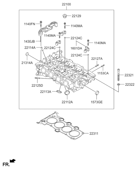 Cylinder Head - 2012 Kia Rio