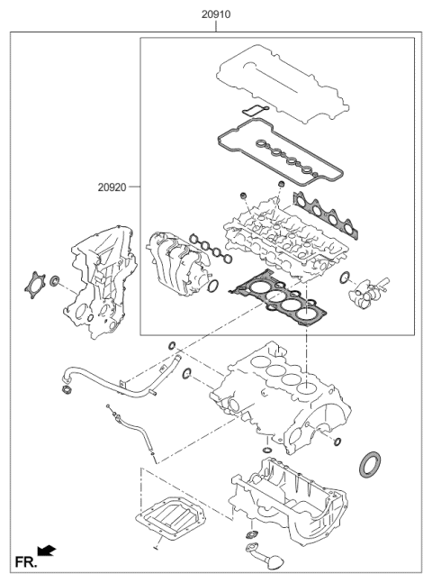 Engine Gasket Kit - 2013 Kia Rio
