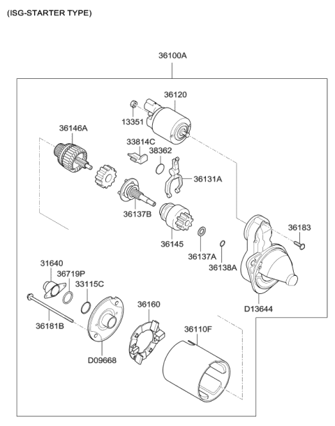 Starter - 2015 Kia Rio