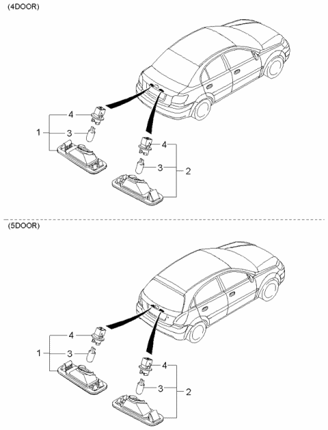 License Lamp - 2006 Kia Rio Produced Before SEP.2006