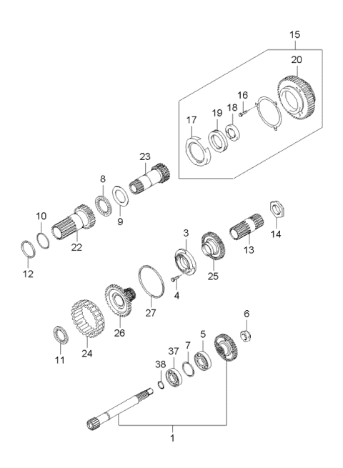 4563528010 Genuine Kia Bearing