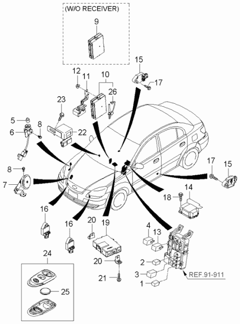 Relay & Module - 2005 Kia Rio New Body Style