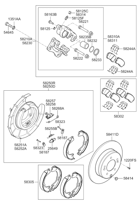 Rear Wheel Brake - 2013 Kia Optima Hybrid