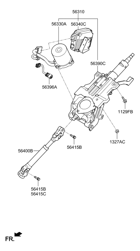 Steering Column & Shaft - 2012 Kia Optima Hybrid
