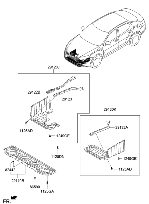 291202T000AS Genuine Kia Panel-Side Cover,RH