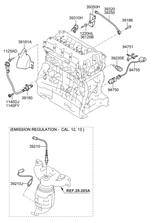 392102G370 Genuine Kia Oxygen Sensor Assembly