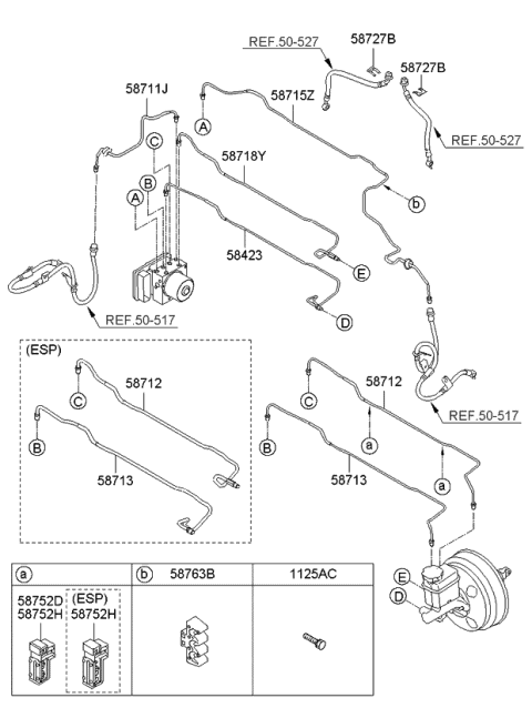 Brake Fluid Line - 2007 Kia Amanti
