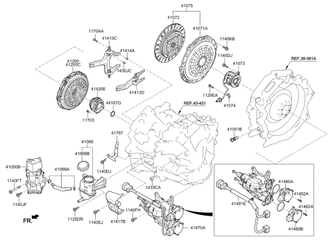 414802B000 Genuine Kia Motor-Clutch