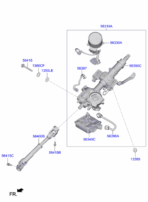 Steering Column & Shaft - 2019 Kia Forte
