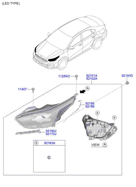 Head Lamp - 2020 Kia Forte