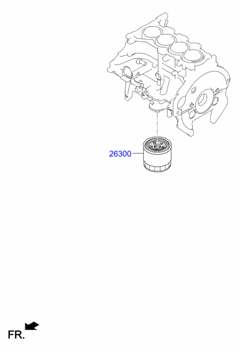 Front Case & Oil Filter - 2019 Kia Forte