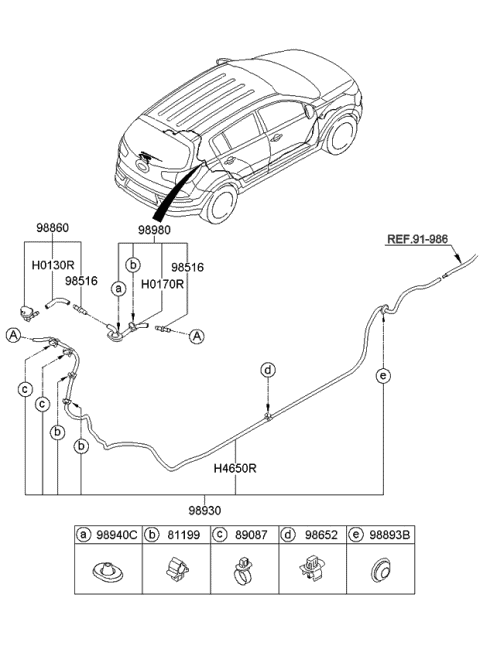 Rear Wiper & Washer - 2013 Kia Sportage