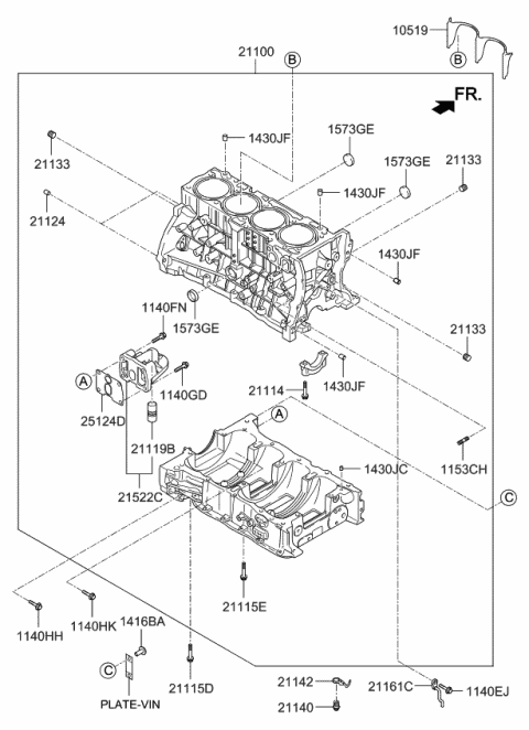 Cylinder Block - 2020 Kia Optima