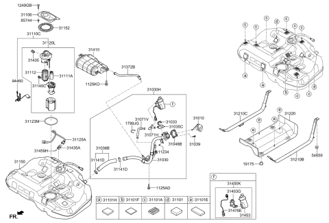 31110D5500 Genuine Kia Fuel Pump & Sender Module Assembly