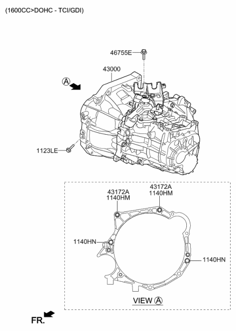Transaxle Assy-Manual - 2016 Kia Forte Koup