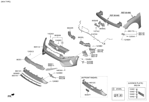 86563L3000 Genuine Kia Cover-BLANKING Fr Fo