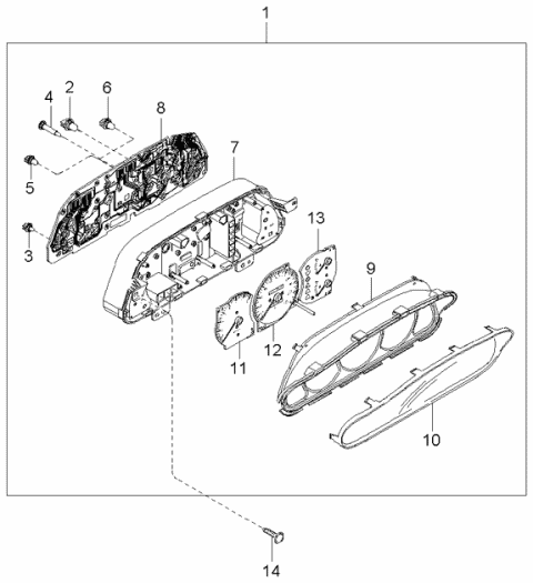 Meter Set - 2004 Kia Spectra Hatchback (Old Body Style)