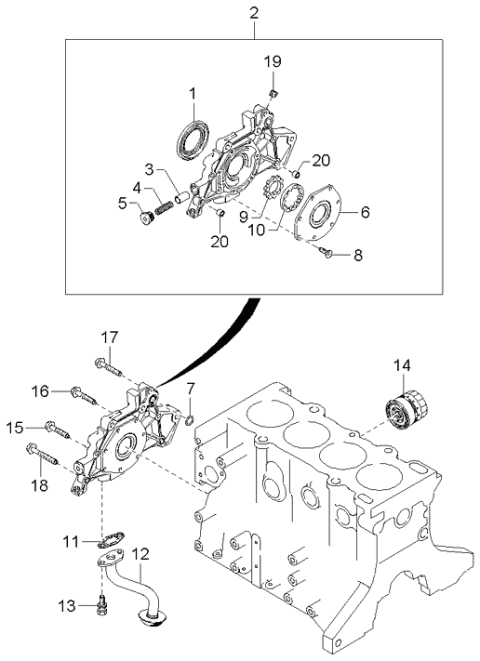 0K24714132 Genuine Kia Rotor-Oil Pump