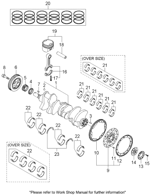 230603C131 Genuine Kia BEARING SET-CONNECTION ROD
