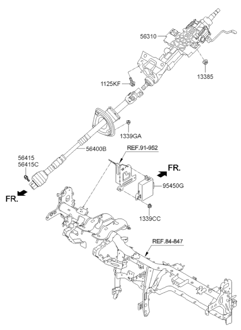 Steering Column & Shaft - 2016 Kia K900
