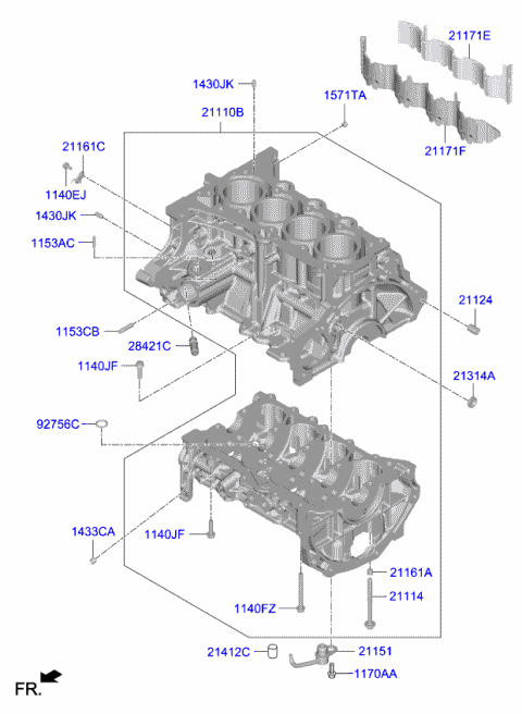 Cylinder Block - 2019 Kia Rio