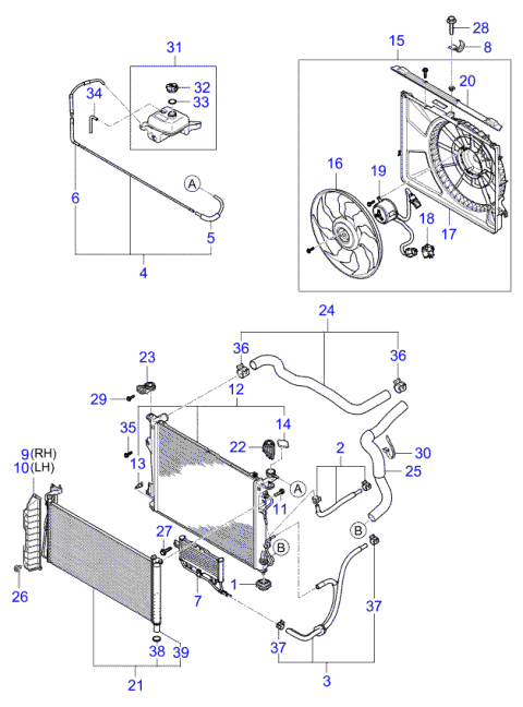 Engine Cooling System - 2006 Kia Optima Produced Before SEP.2006