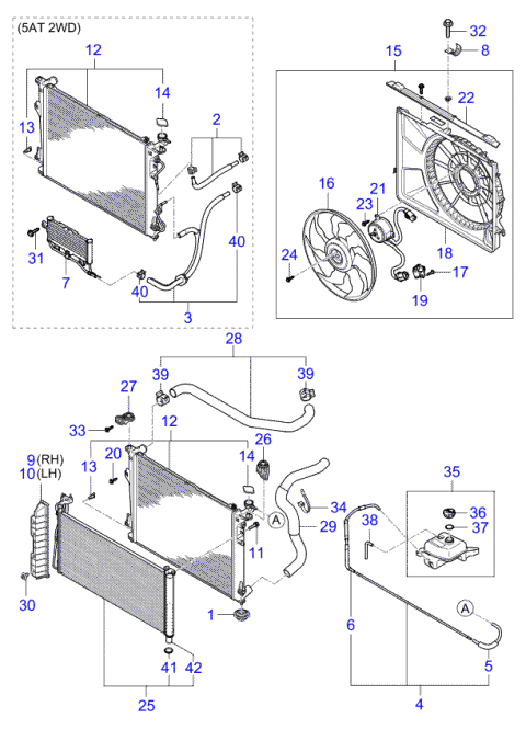 Engine Cooling System - 2006 Kia Optima Produced Before SEP.2006