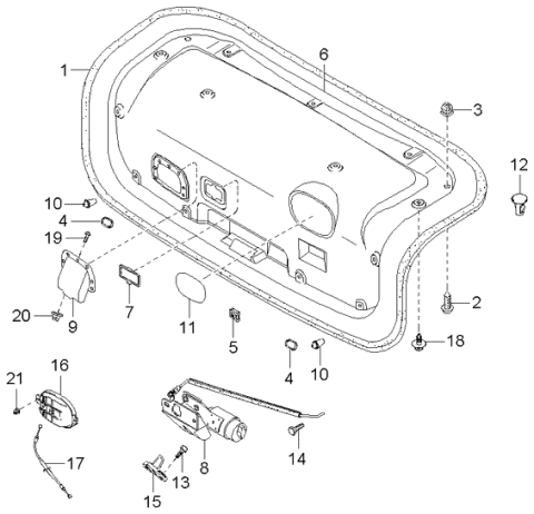 812303C010 Genuine Kia Tail Gate Latch Assembly