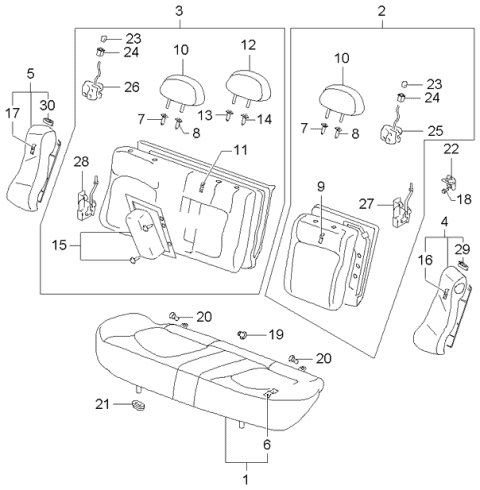 891003C010GJF Genuine Kia Cushion Assembly-Rear Seat
