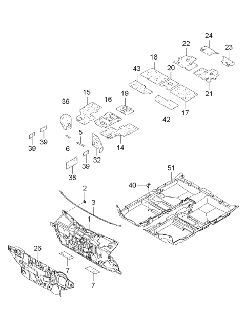 842603F0008M Genuine Kia Carpet Assembly-Floor