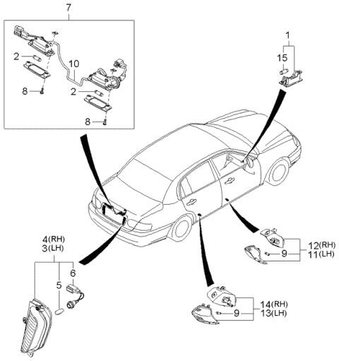 License Plate & Interior Lamp - 2005 Kia Amanti