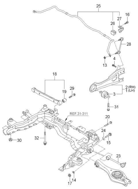 552501D000 Genuine Kia Arm Assembly-Rear Assist