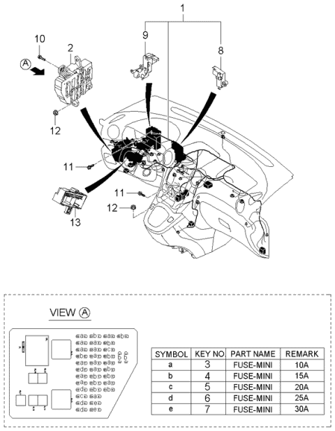 911211D250 Genuine Kia Wiring Assembly-Main