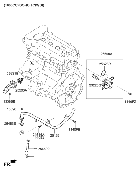 Coolant Pipe & Hose - 2017 Kia Soul